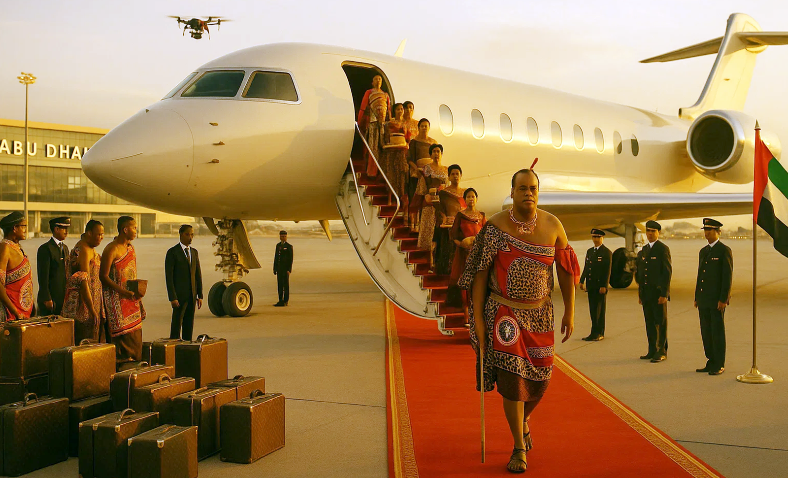 African King’s Grand Arrival In Abu Dhabi Stuns Onlookers - Washington Eye
